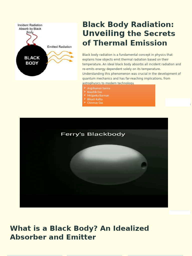 Understanding Black Body Radiation | PDF | Electromagnetic Radiation ...