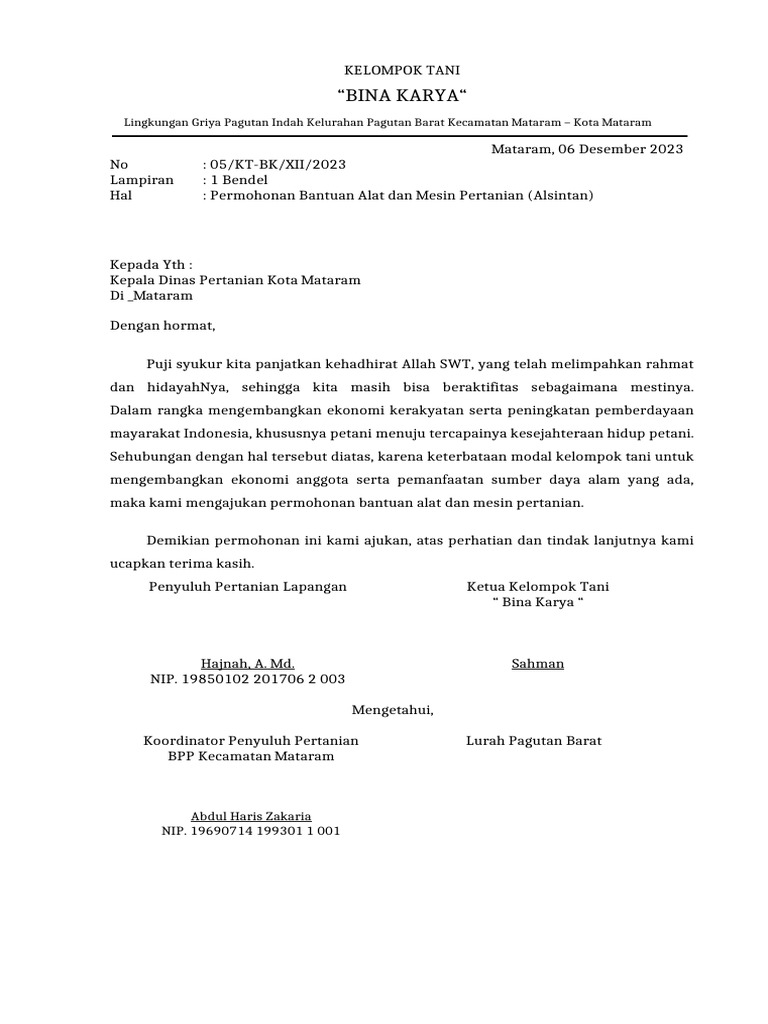 PROPOSAL Alsintan DBHCHT | PDF