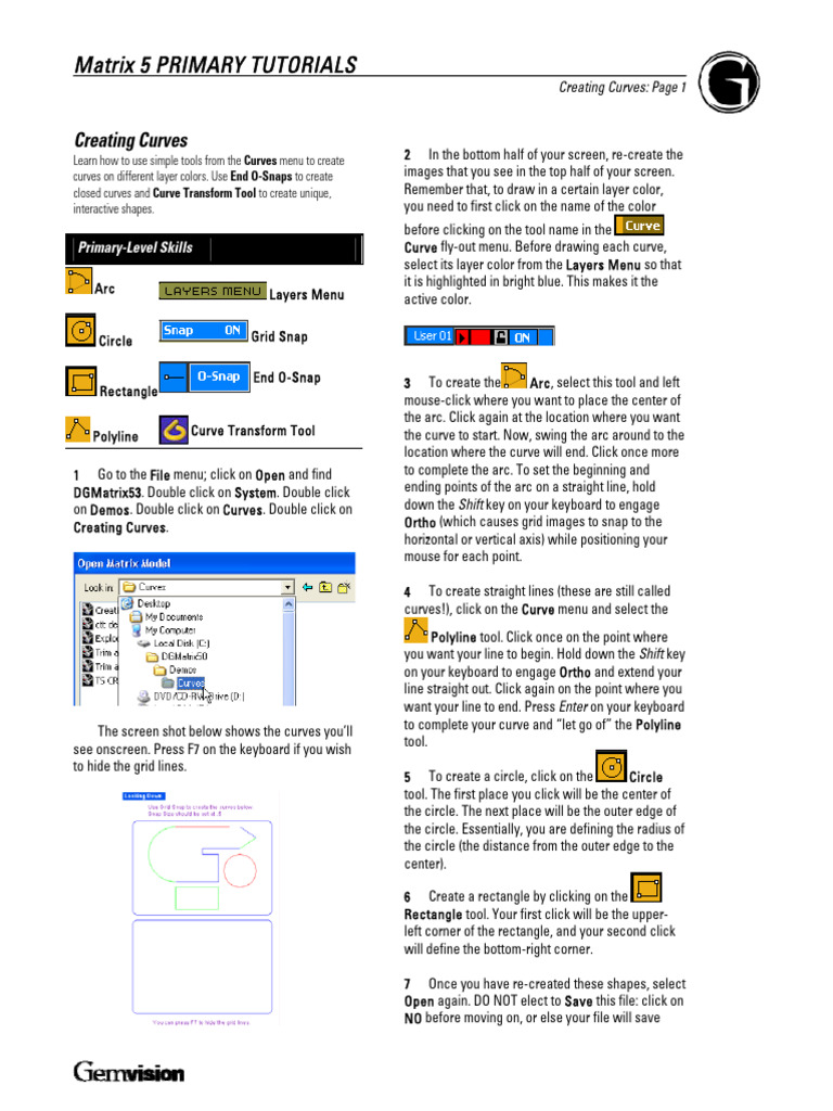 03 How to Draw Curves | PDF | Button (Computing)