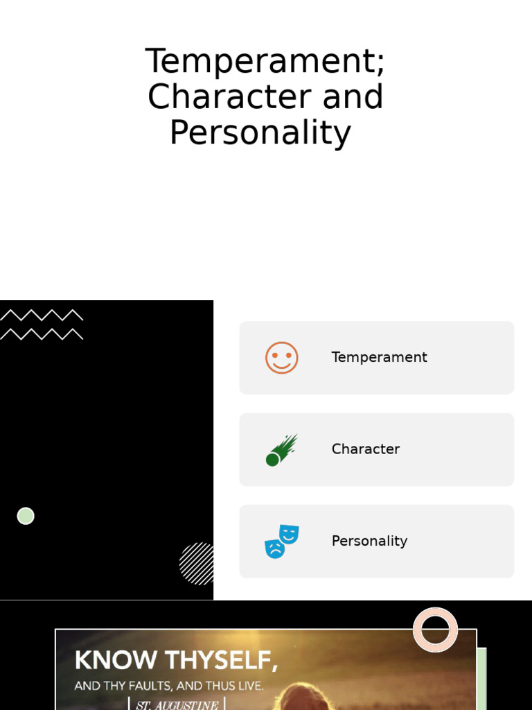 Temperament, Character and Personality | PDF | Temperament | Psychology