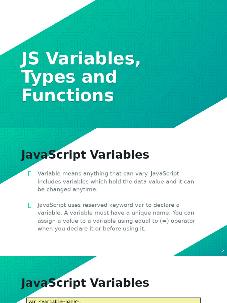 WEBAPP Lesson 8 and 9 | PDF | Variable (Computer Science) | Data Type