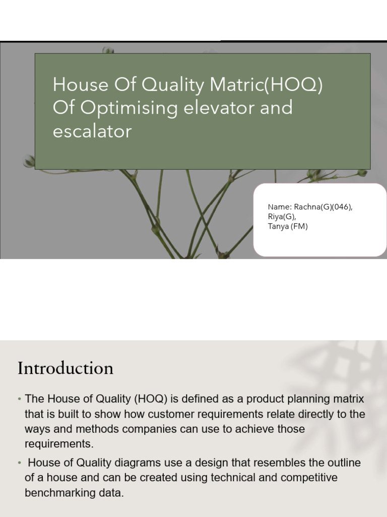 On House of Matric of Elevatore and Escalator | PDF | Elevator ...
