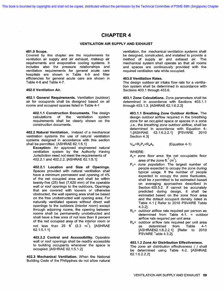 Chapter 4 Ventilation Air Supply & Exhaust | PDF | Copyright Law | Freedom Of Expression Law