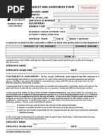 Tour Advance Form | PDF