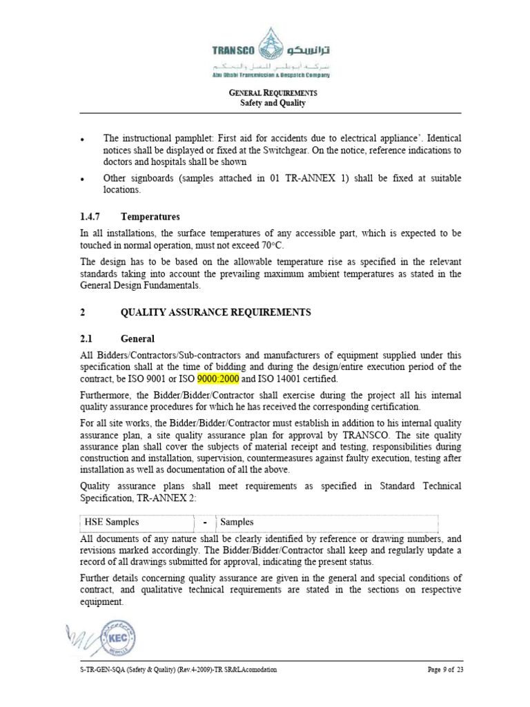 Vol-II of IV.2.Quality Assurance Requirement | PDF | Specification (Technical Standard ...