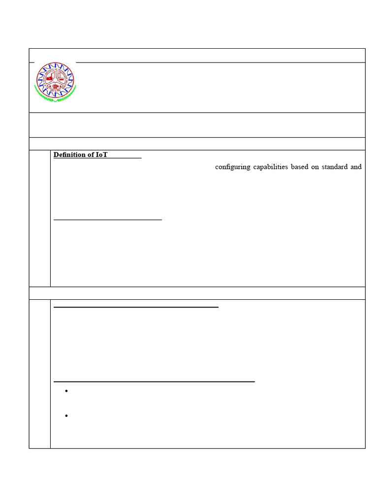 IA1 Scheme of Evaluation 22CS633 | PDF | Internet Of Things | Computer ...