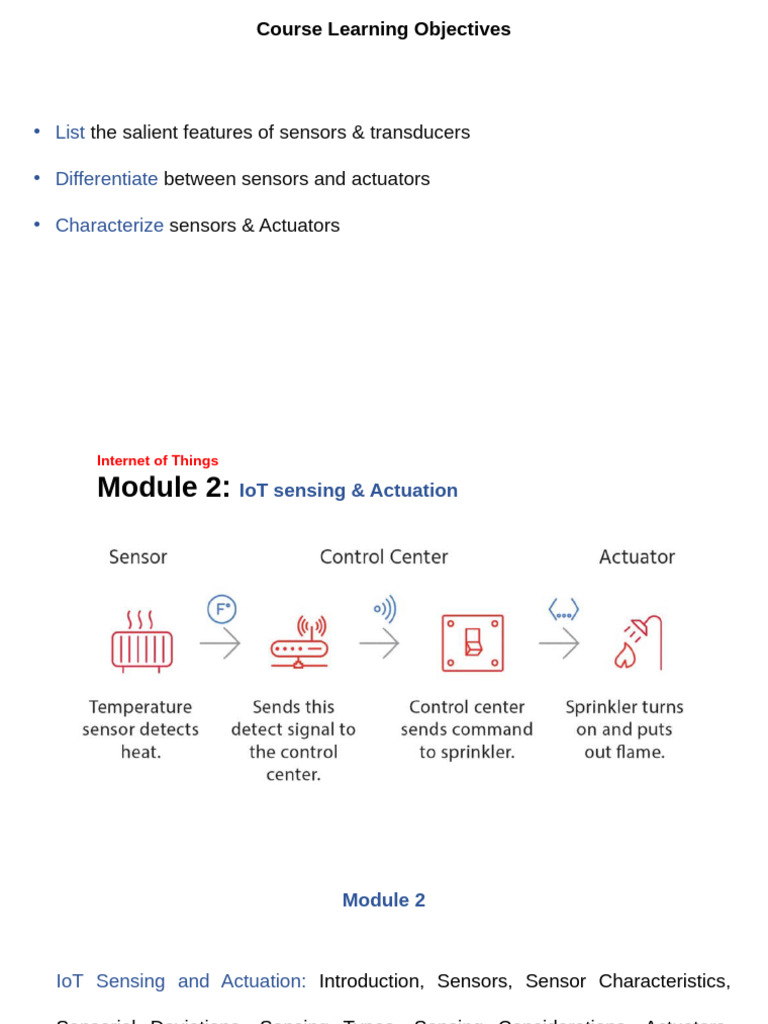 Unit2 Sensors Actuators | PDF | Actuator | Sensor