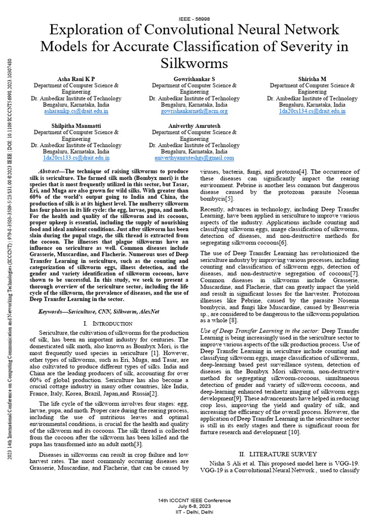 Exploration of Convolutional Neural Network Models For Accurate Classification of Severity in ...