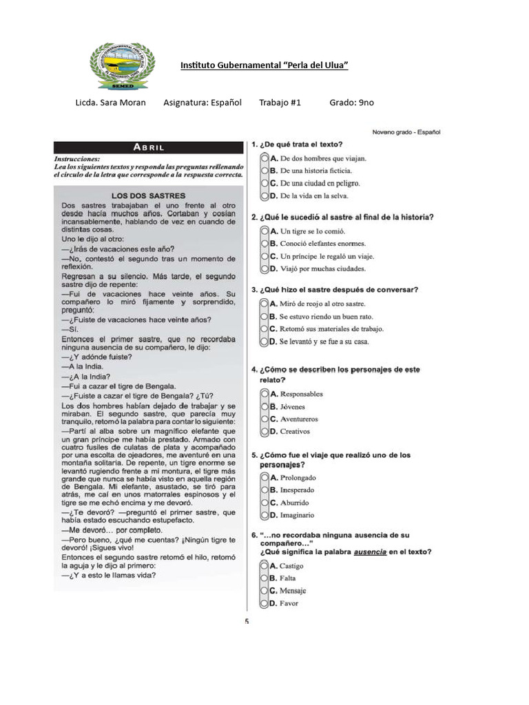 Trabajo #1 IIP 9no | PDF