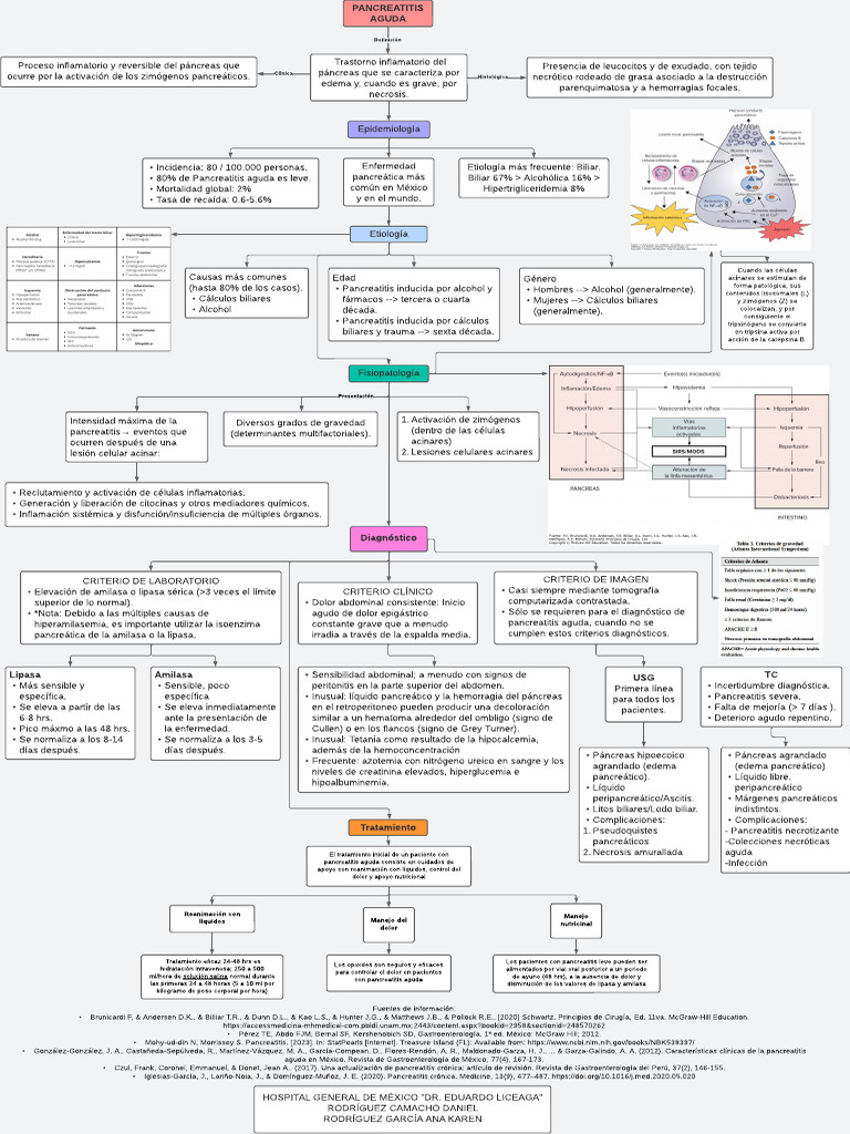 Pancreatitis Aguda - Mapa Conceptual | PDF | Inflamación | Especialidades Medicas