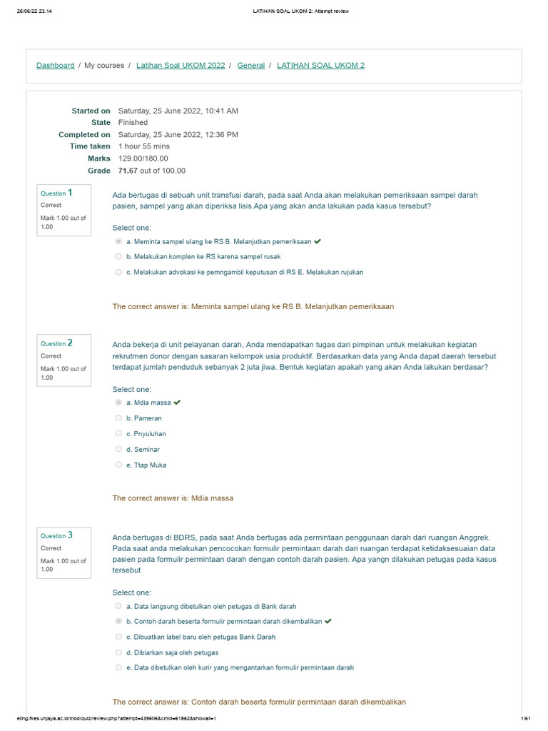 Latihan Soal UKom TBD UNJAYA | PDF