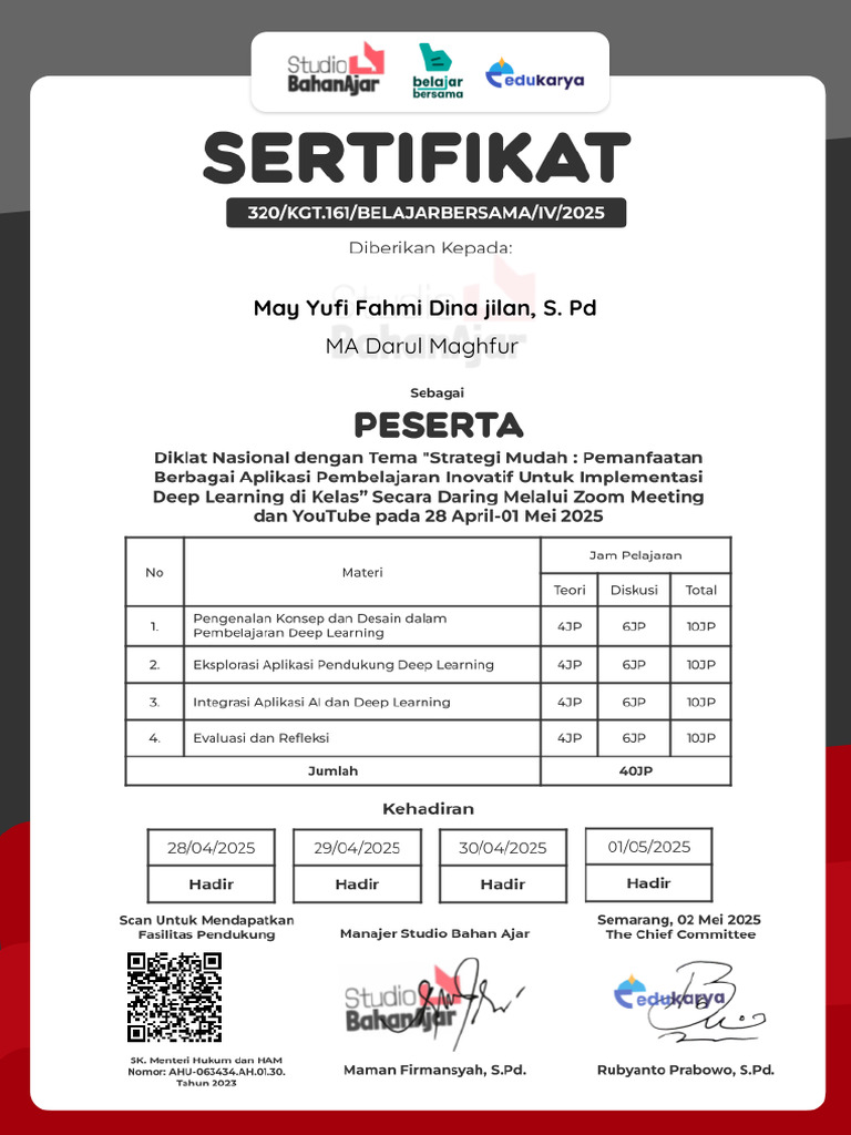 Studio-Bahan-Ajar - 2025-05-04 Sertifikt | PDF