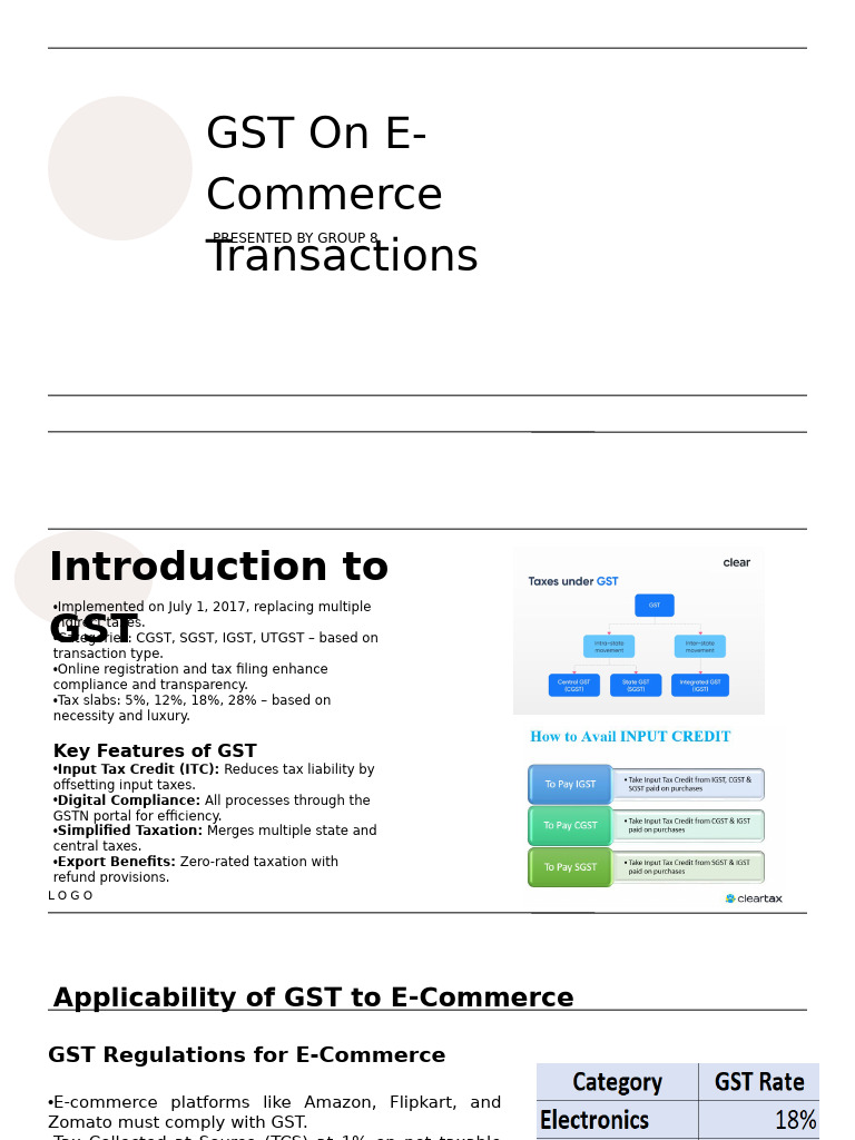 GST On ECommerce Transactions | PDF | Taxes | E Commerce