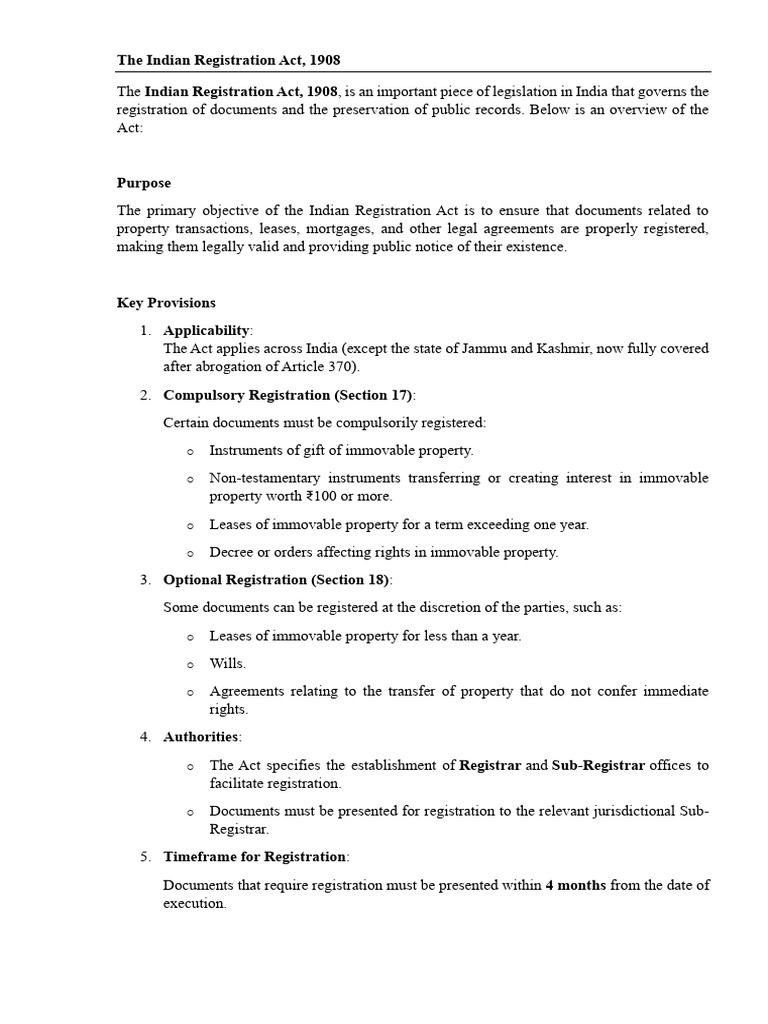 RAE-2 - The Indian Registration Act | PDF | Property | Power Of Attorney