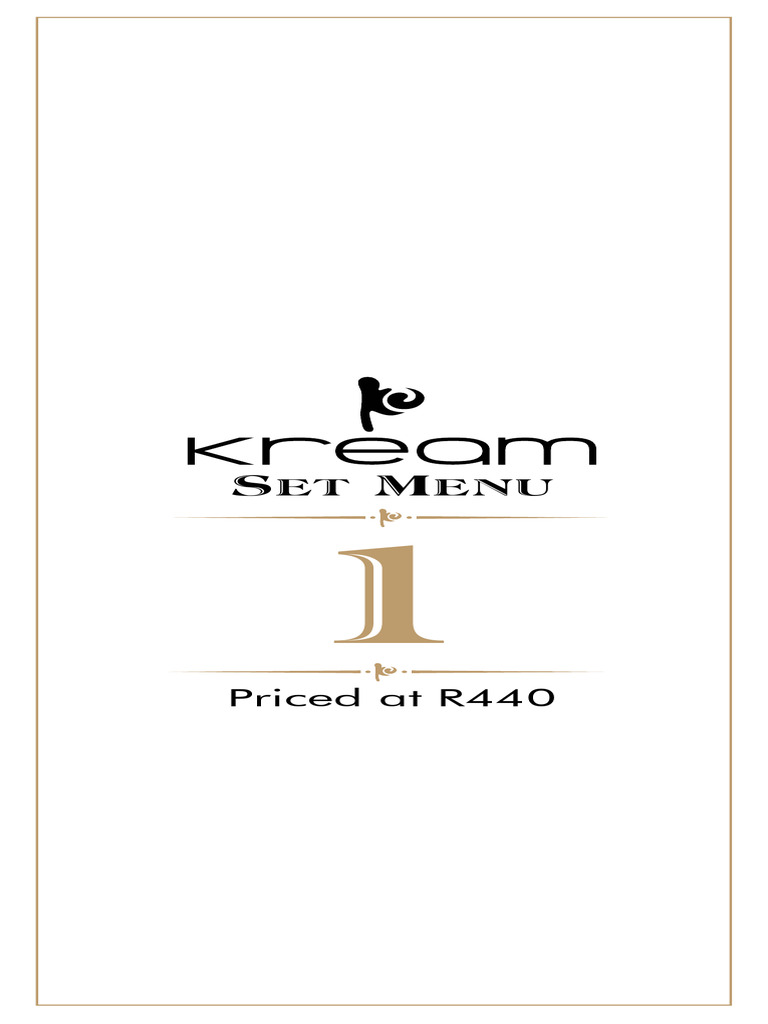 Kream Set Menu 1 April 2025 Price | PDF