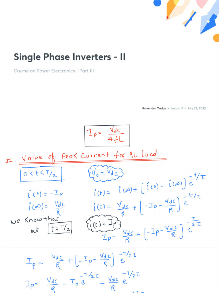 Single Phase Inverters - II With Anno 1735983313617 | PDF