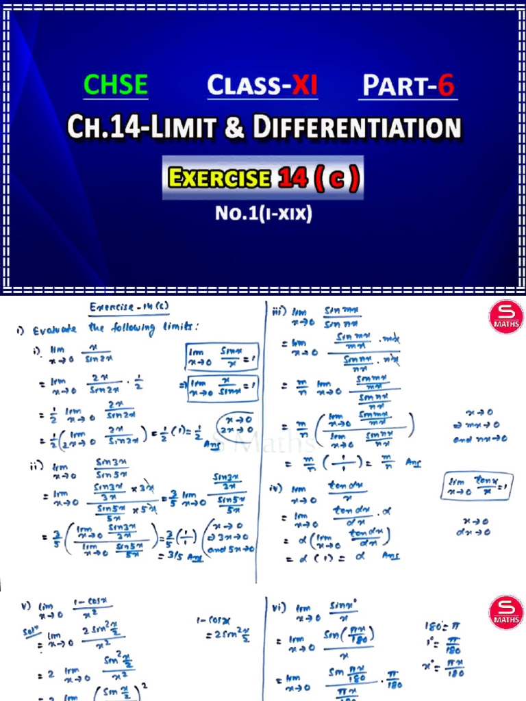14 Limit & Differentiation Part-6 | PDF