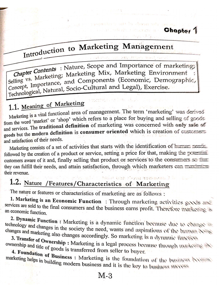 Marketing Unit 1 Introduction | PDF