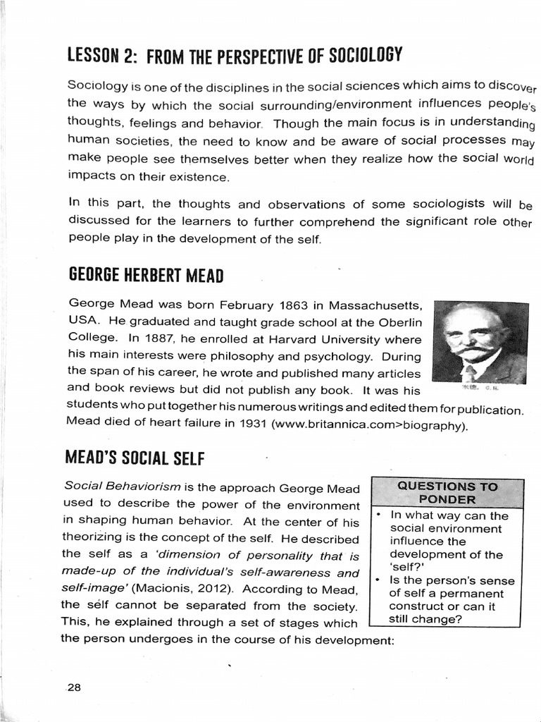 Lesson 2 Perspective of Sociology | PDF