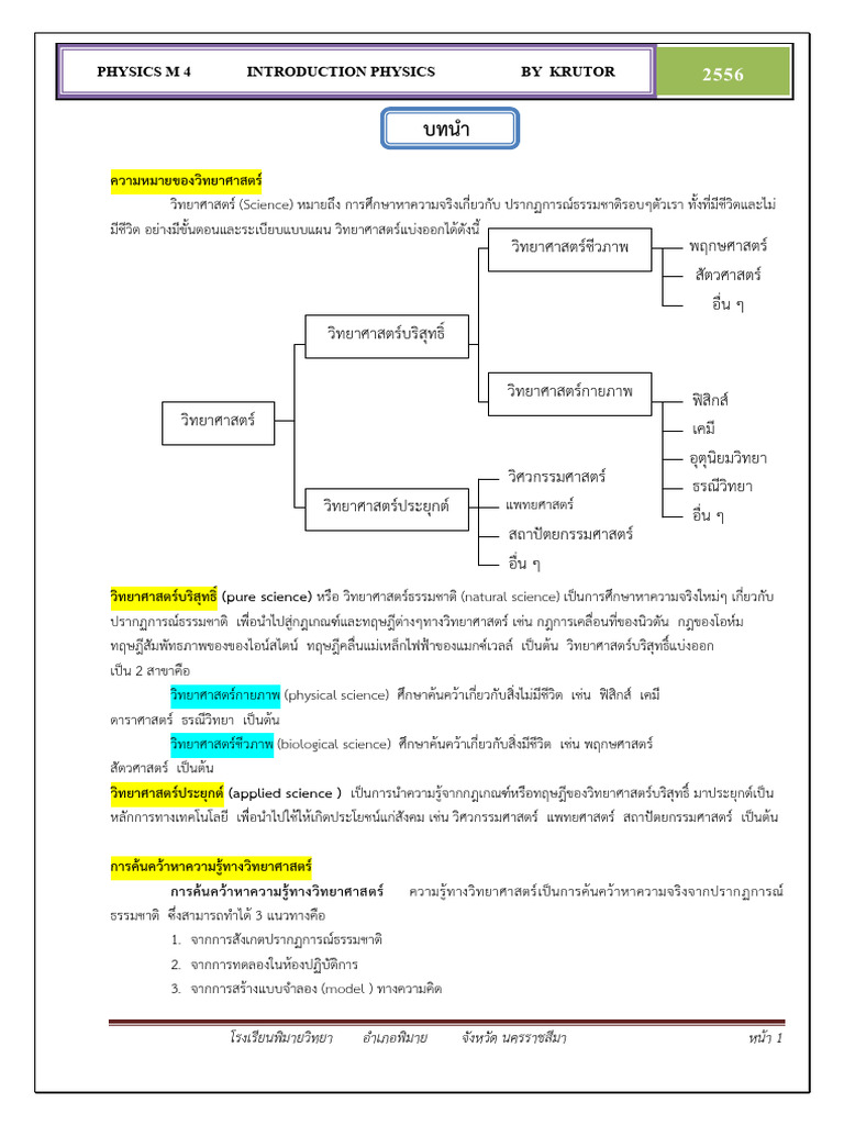 Physics M 4 Introduction Physics by Krutor | PDF