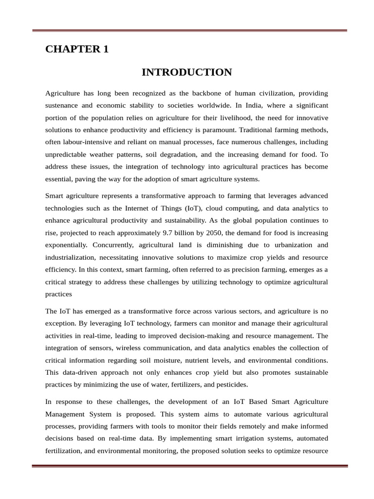 CHAPTER 1 FINALPROJ (AutoRecovered) | PDF | Agriculture | Internet Of Things