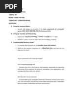 Introduction To PC Assembly and Disassembly | PDF | Personal Computers ...