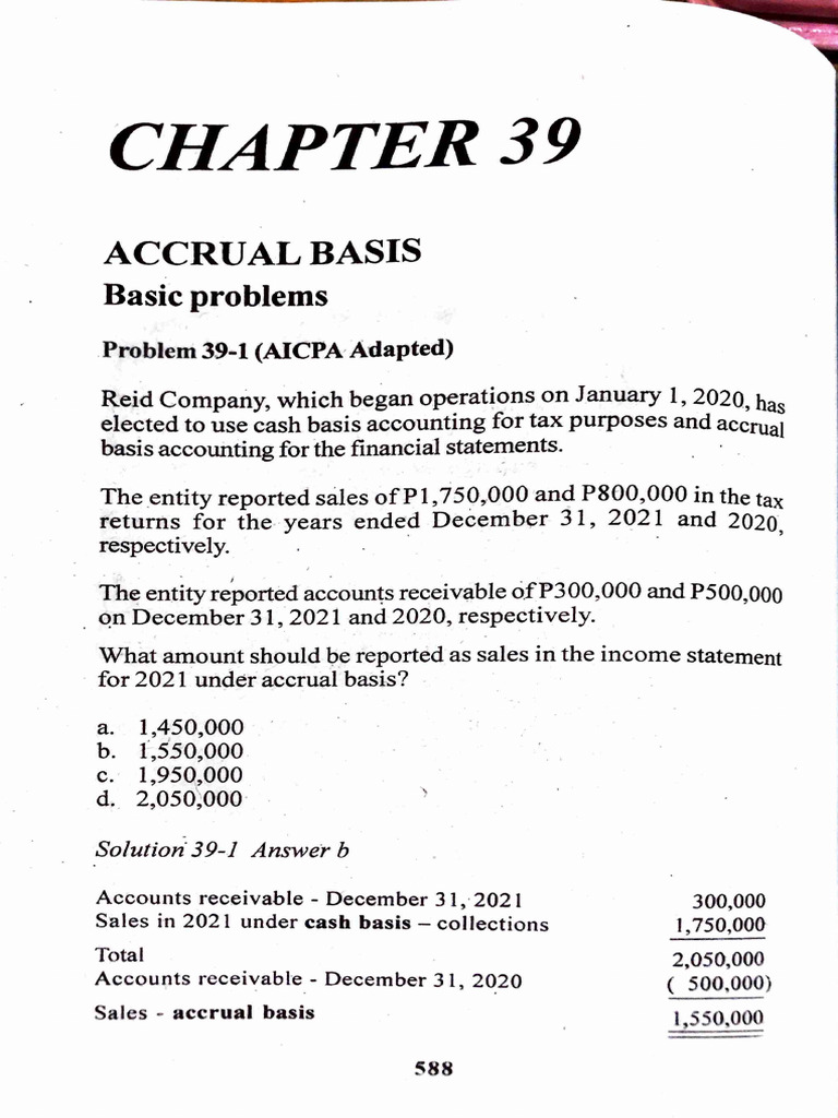Accrual Basis Accounting Problems and Solutions | PDF | Salary ...