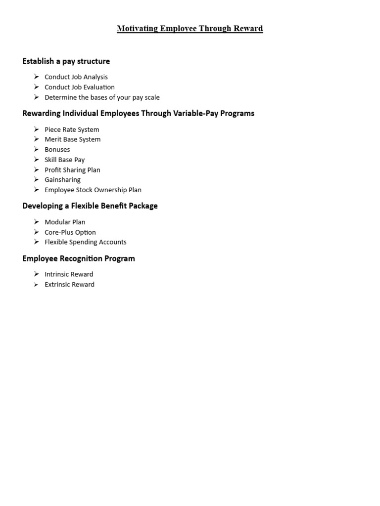 2.6 Motivation Through Rewad | PDF | Salary | Employment