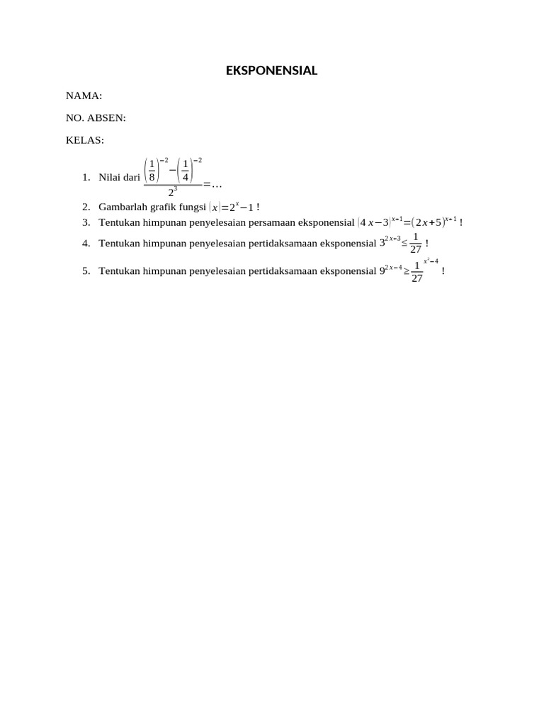 Eksponensial Uh | PDF