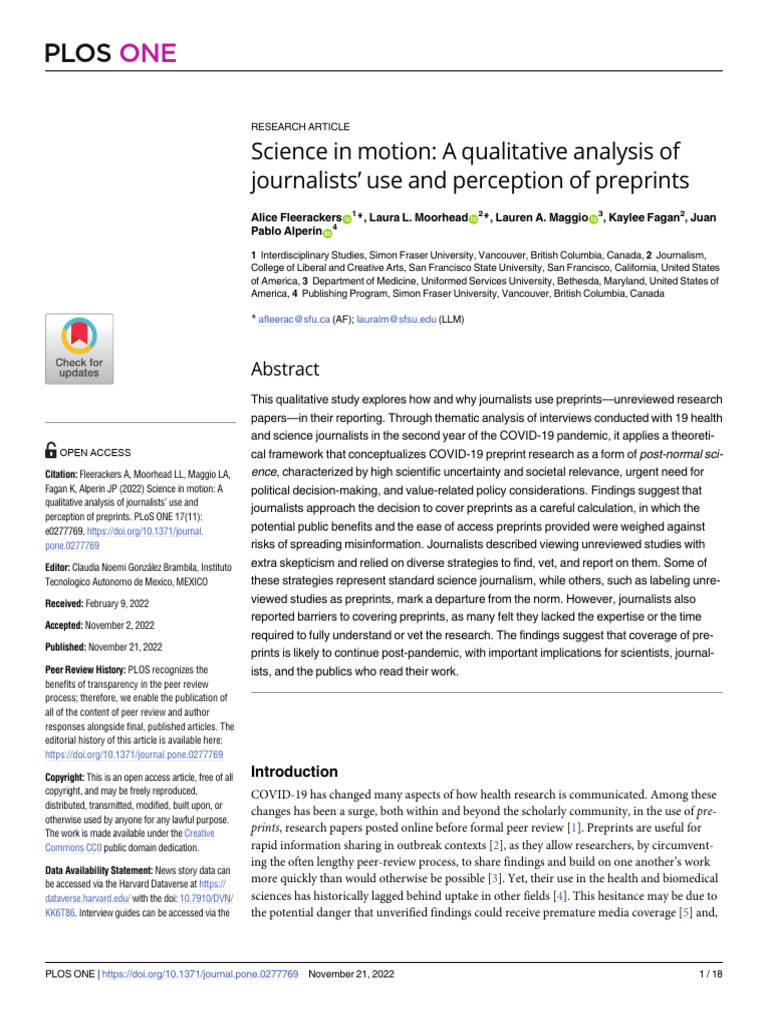 Fleerackers Et Al. - 2022 - Science in Motion A Qualitative Analysis of ...