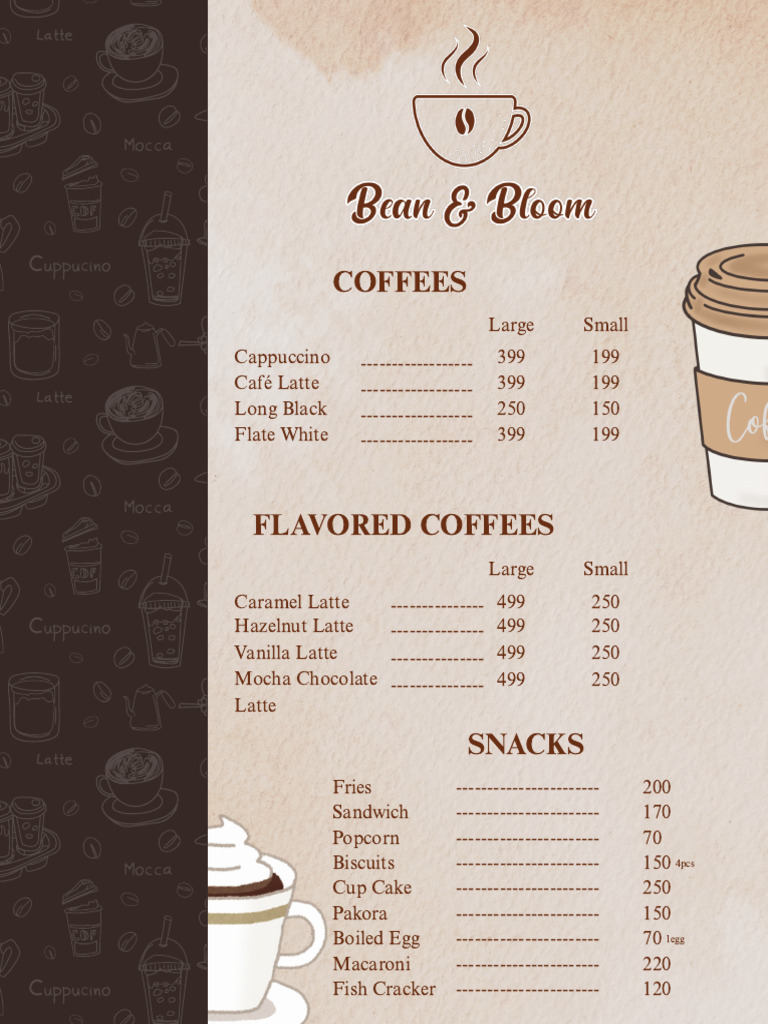 Bean & Bloom Coffee Shop | PDF