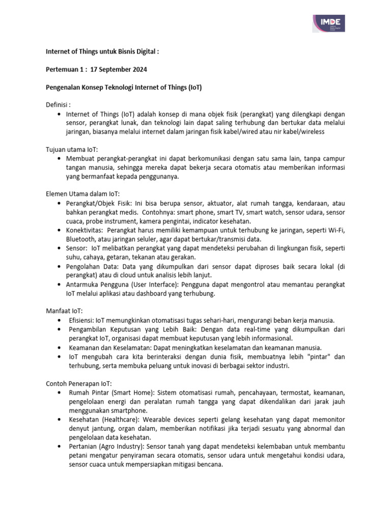 Materi IoT 24 - 1 | PDF