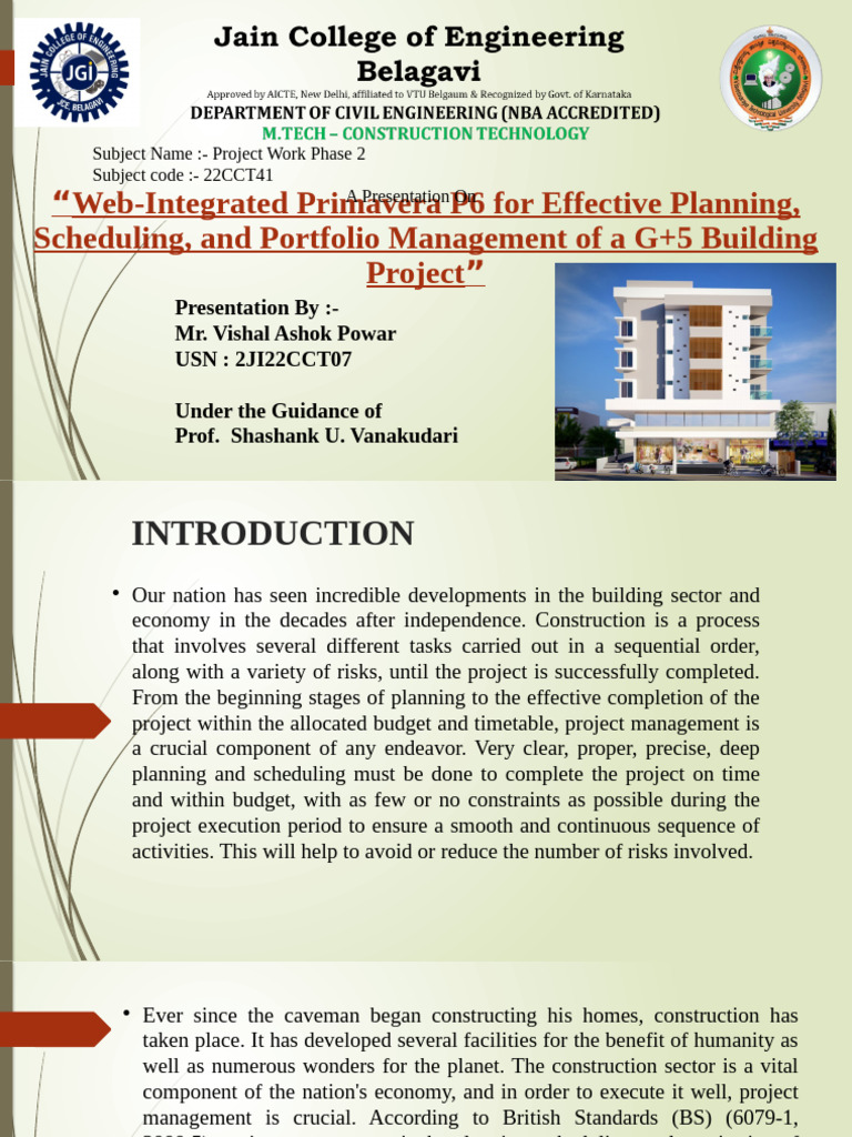 Web-Integrated Primavera P6 for Effective Planning, Scheduling, And ...