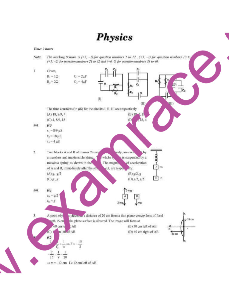 IIT Physics 2006 | PDF
