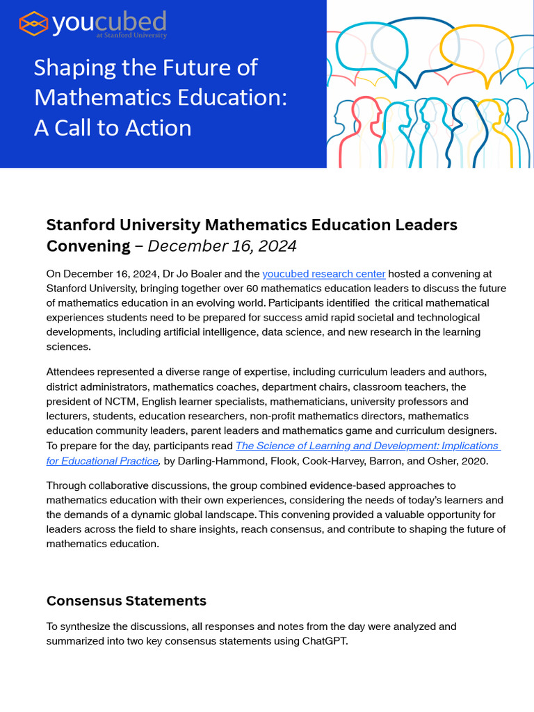 Shaping The Future of Mathematics Education 1 | PDF | Mathematics ...