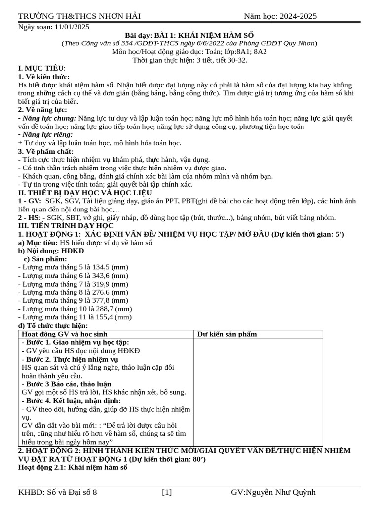 GIÁO ÁN ĐẠI SỐ 8 KÌ 2 CTST | PDF