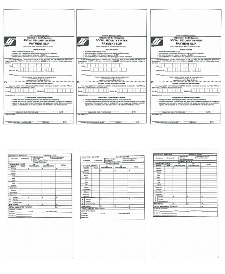 SSS Payment Form | PDF