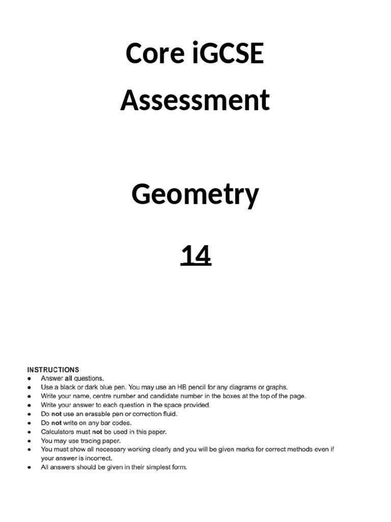 Geometry Non-Calc | PDF