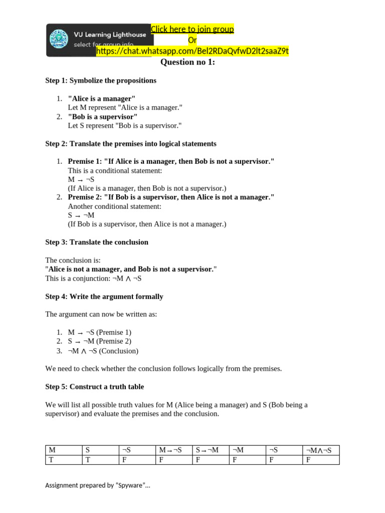 MTH202 Sol Sec Muhammad Umer Azam | PDF | Argument | Logical Consequence