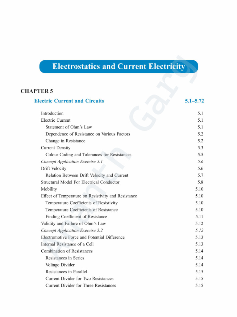 5. Electric Current and Circuits | PDF