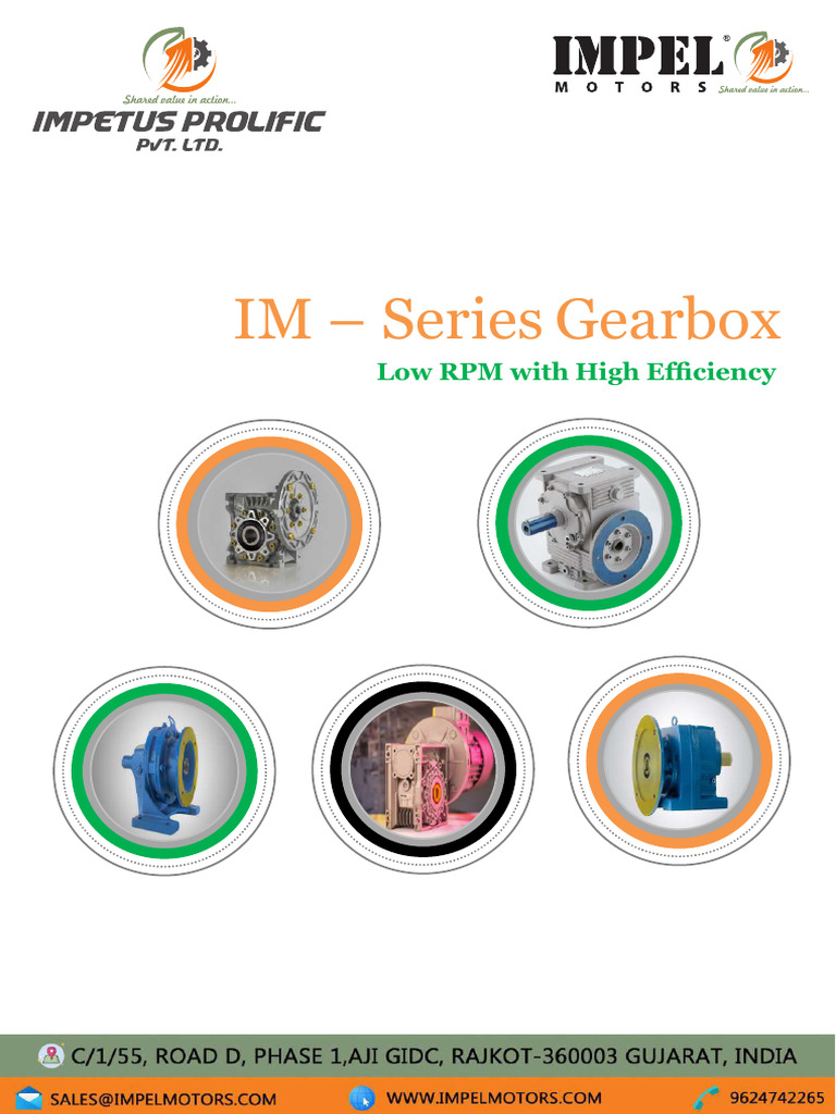 IM Series Gearbox Specifications Guide | PDF | Gear | Axle