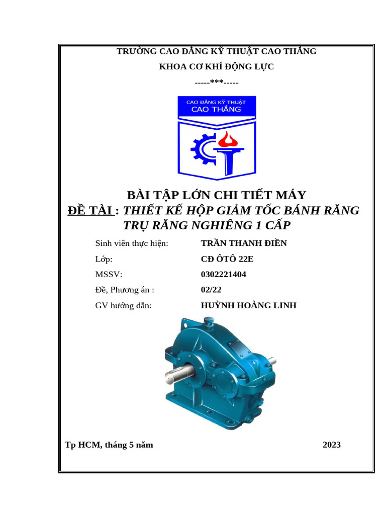 BTL- CTM - Trần Thanh Điền 1) | PDF