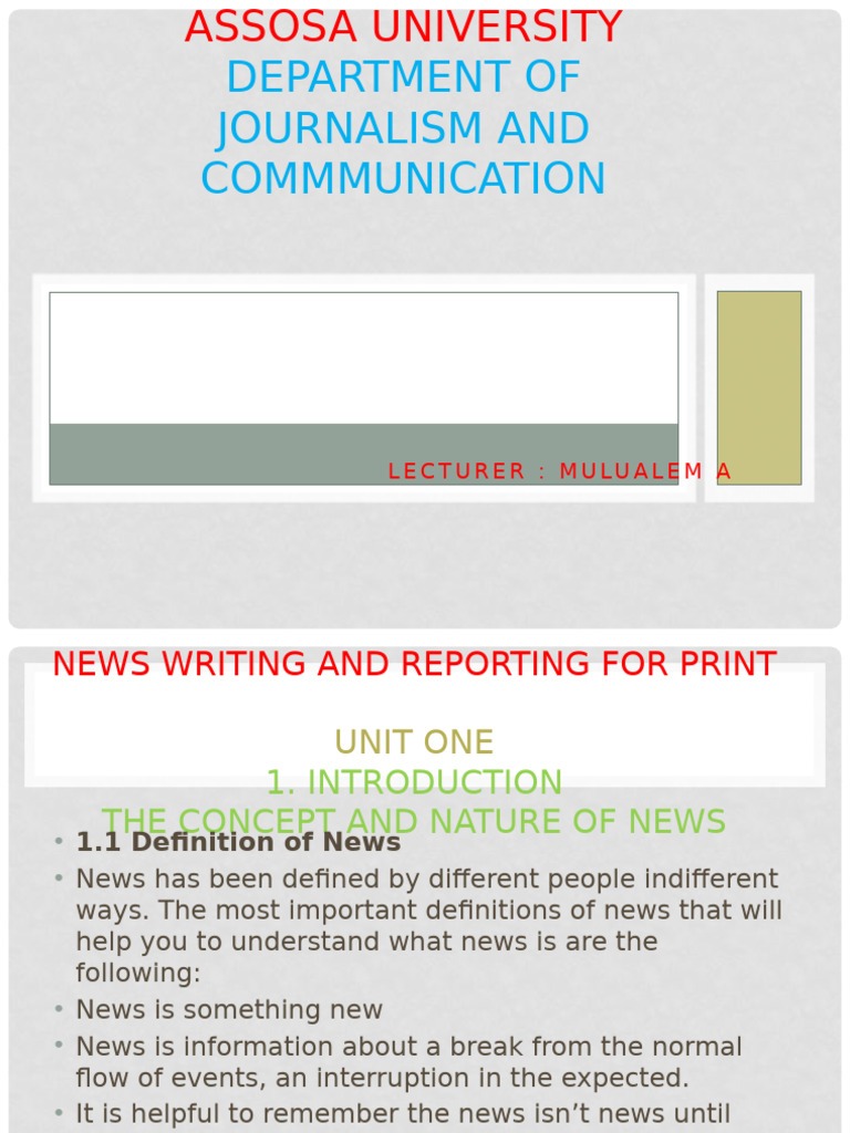 Understanding News Writing Basics | PDF | News | Adverb