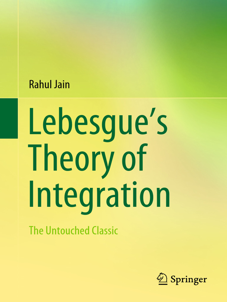 Lebesgue's Theory of Integration: Rahul Jain | PDF | Integral | Summation