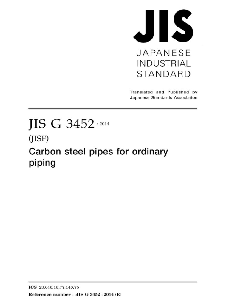 Jis G 3452-2014 | PDF