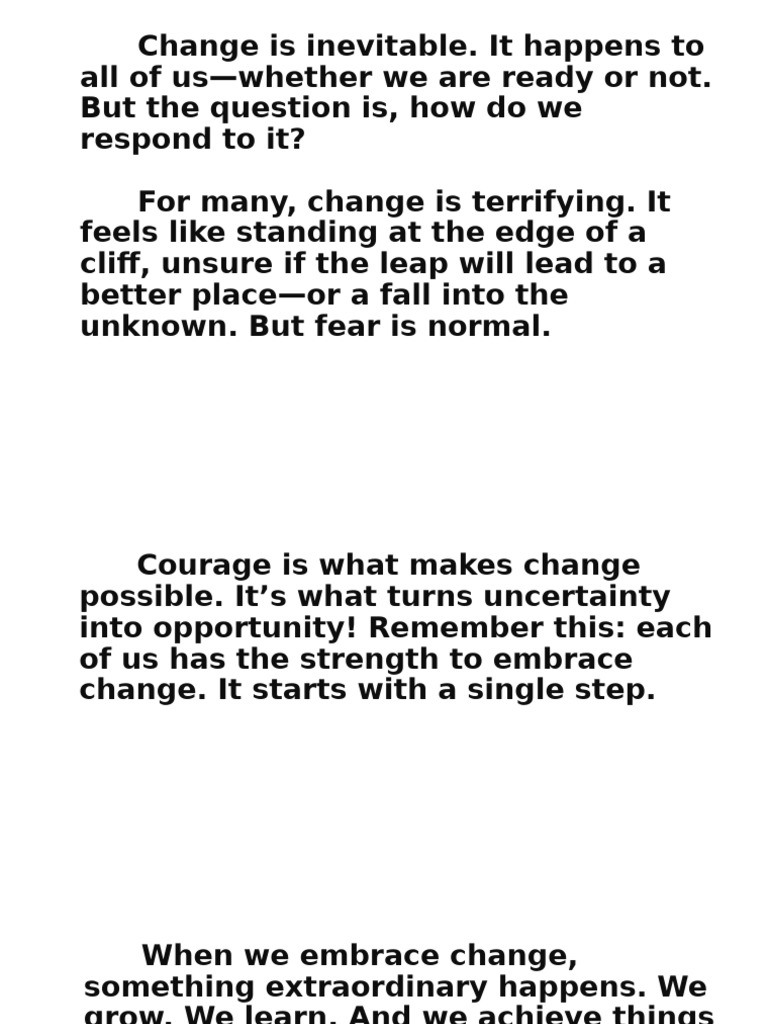 The Power of Change | PDF