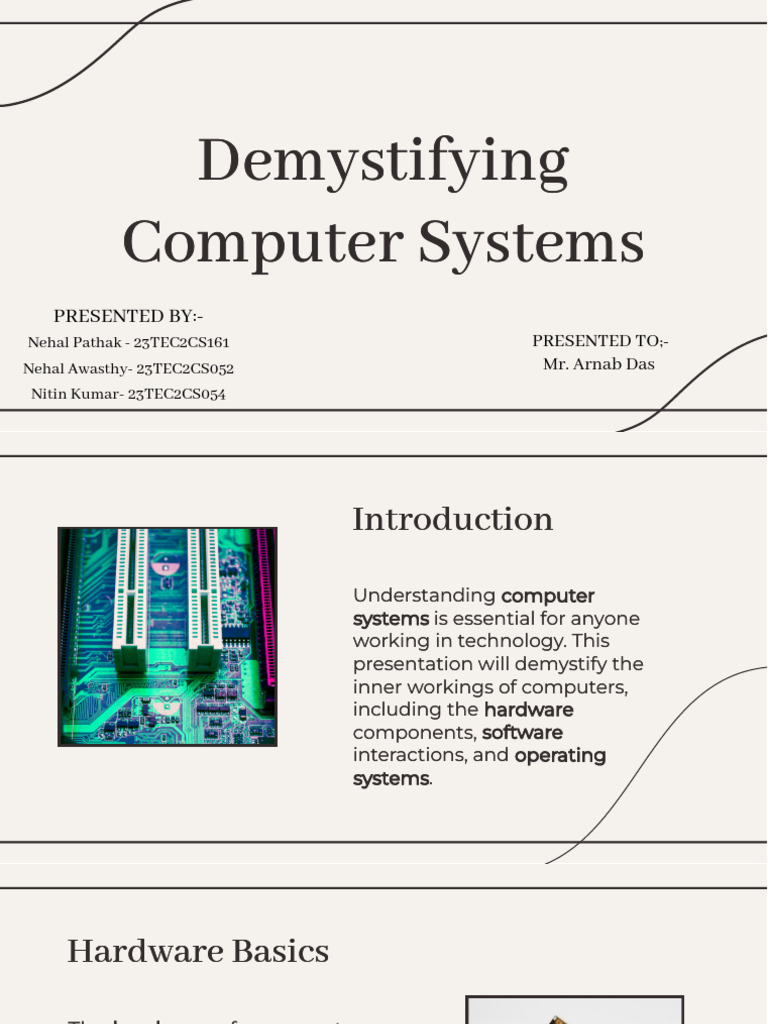 Intoduction To Computer System!! | PDF