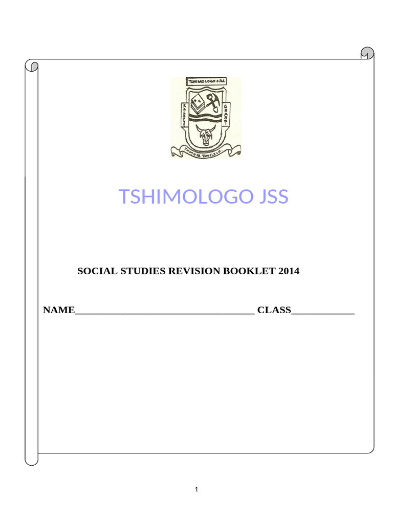 Social Studies Revision for TSHIMOLOGO JSS | PDF | Contour Line | Rain