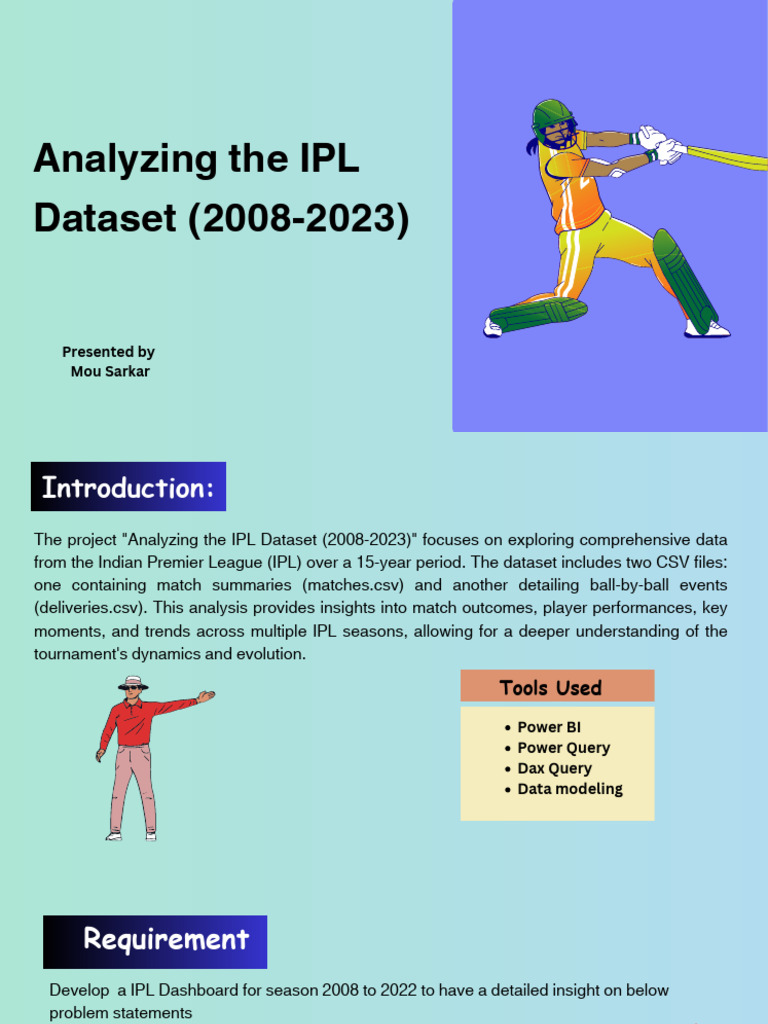 IPL Data Analysis (2008-2023) Insights | PDF