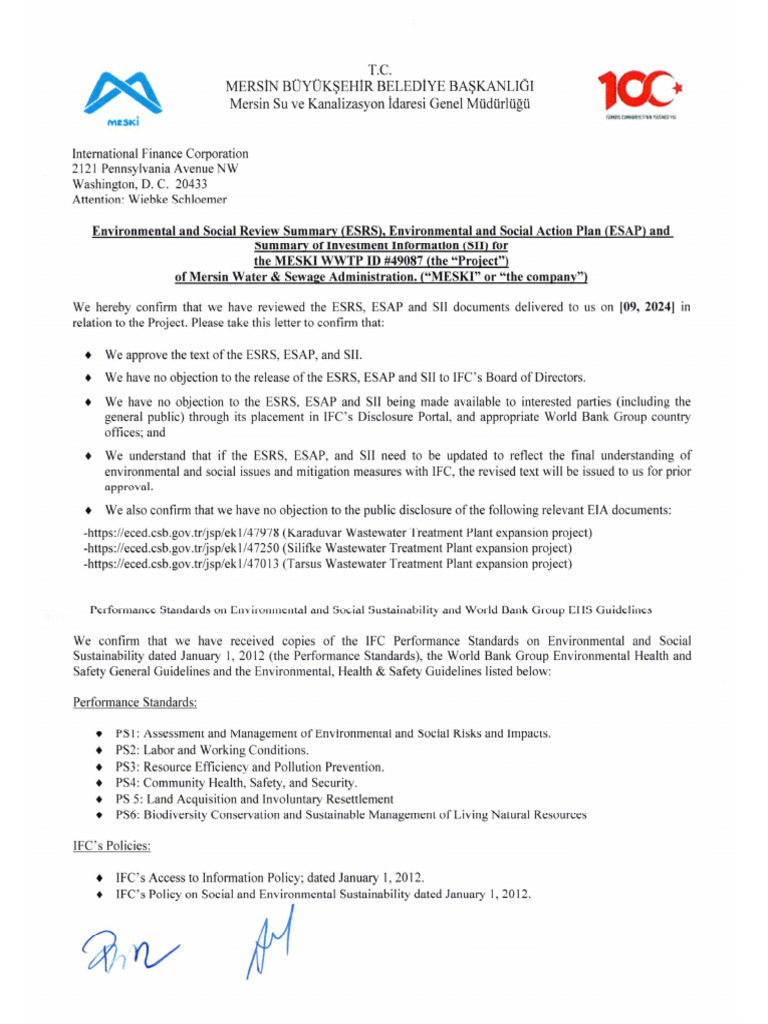 Disclosure Letter - Executed (September 2024) MESKİ | PDF